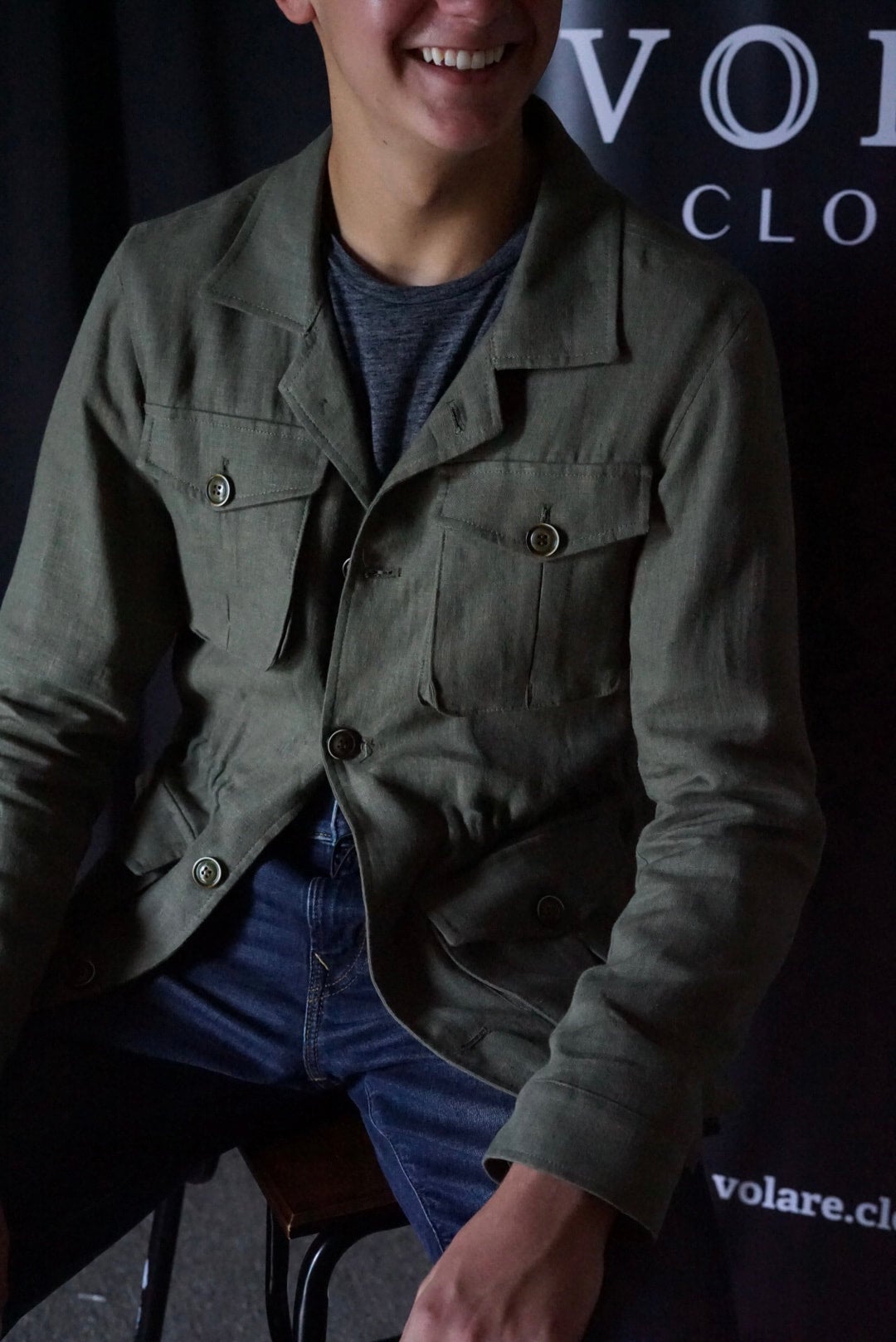 Green Safari Jacket | Volare Clothing LLC